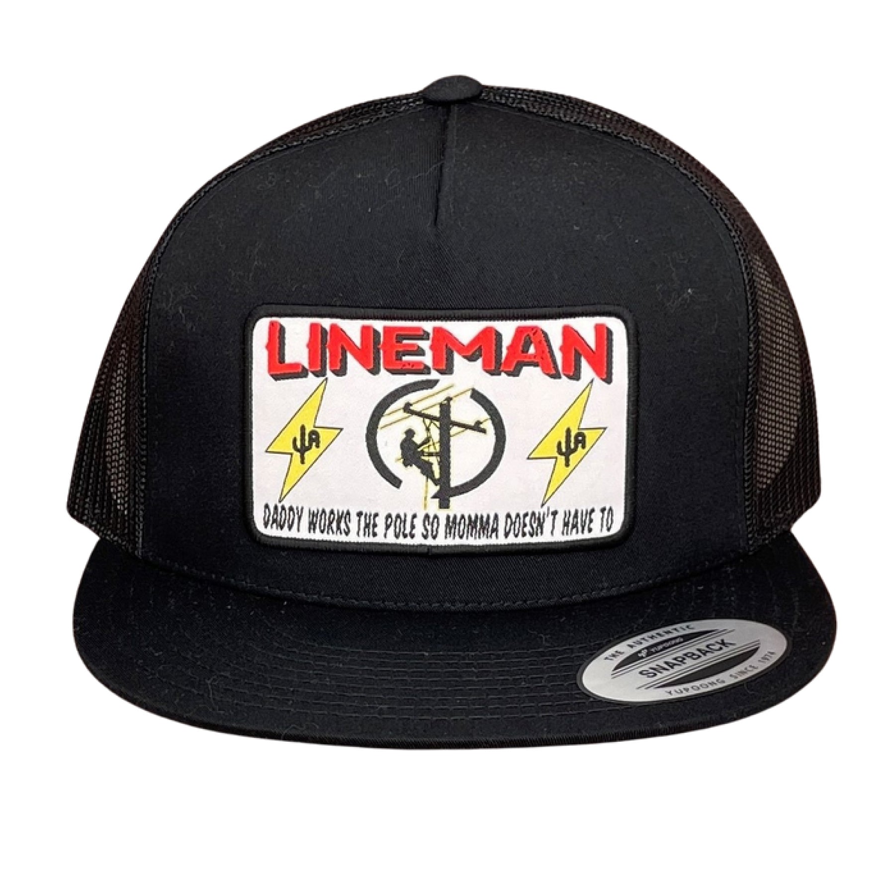 6006BLK-P187 - Lineman Black Cap – D & D Outfitters