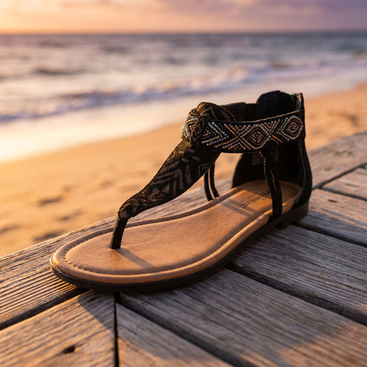 71319 BLM - Minnetonka Antiqua Black Metallic – D & D Outfitters