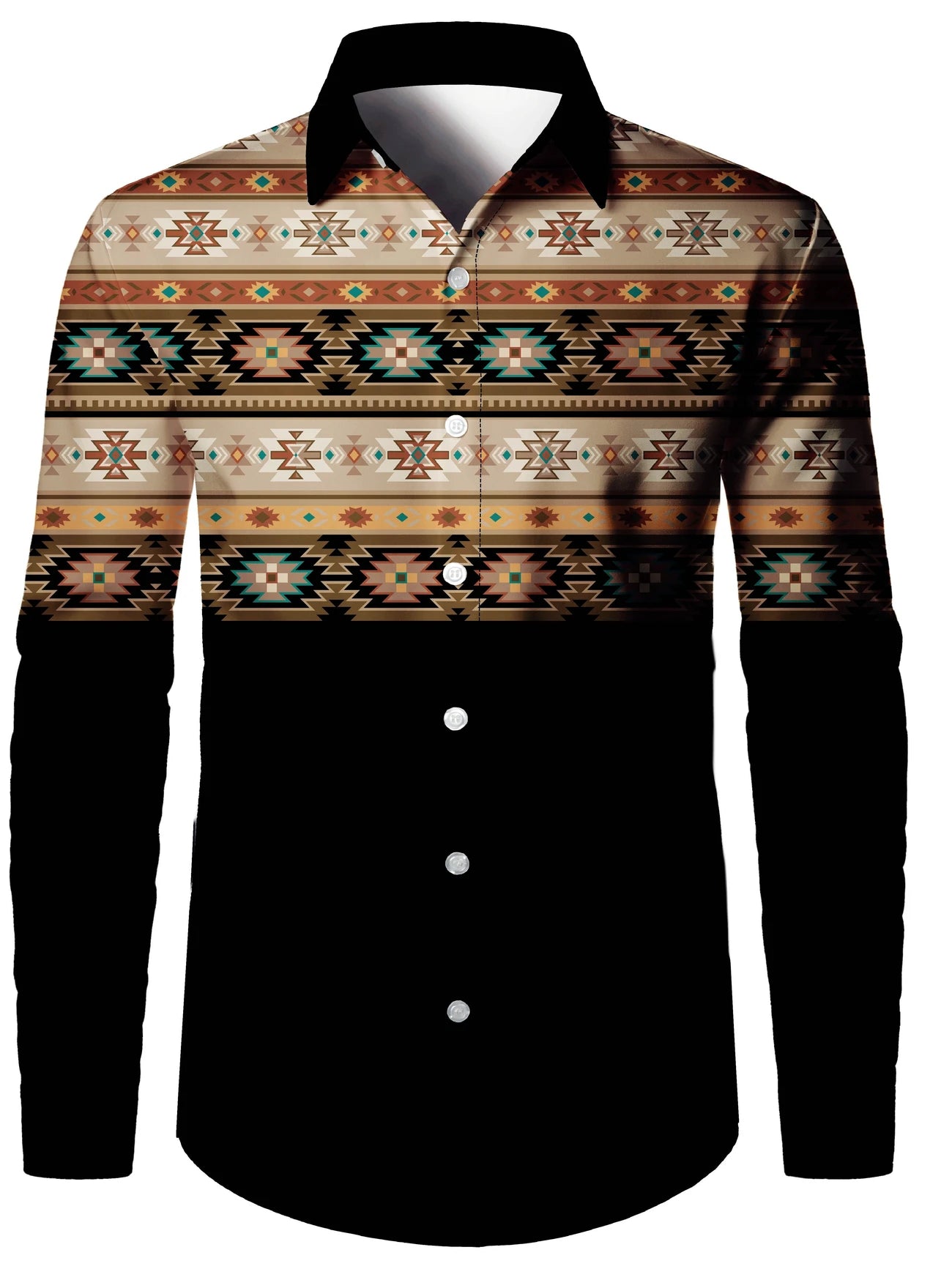 TMWST4 - Men's Aztec Print Western Shirt – D & D Outfitters