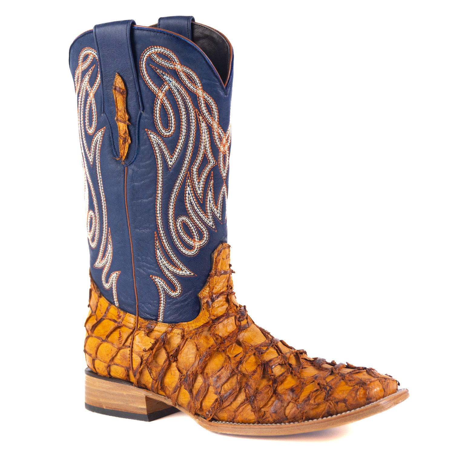 8021 - RockinLeather Men's Genuine Pirarucu Square Toe Western Boot – D ...