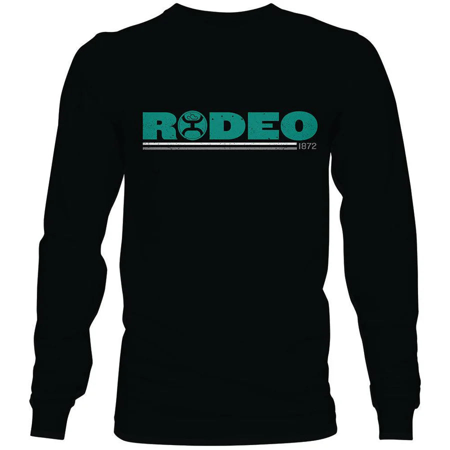 HT1559BK - HOOEY MEN'S "RODEO" BLACK /TEAL LONG SLEEVE T-SHIRT – D & D ...