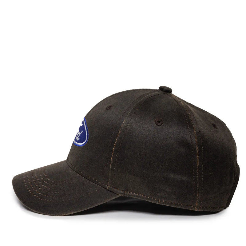 FRD14A - Ford Dark Brown Weathered Cotton Cap – D & D Outfitters